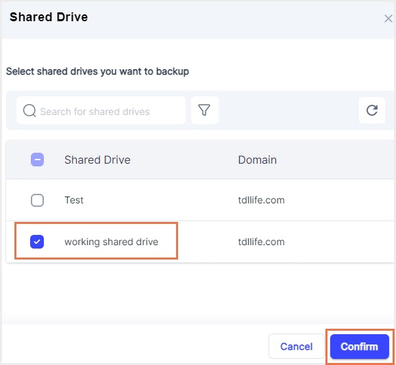 How to back up Google shared drives using the SysCloud backup application?